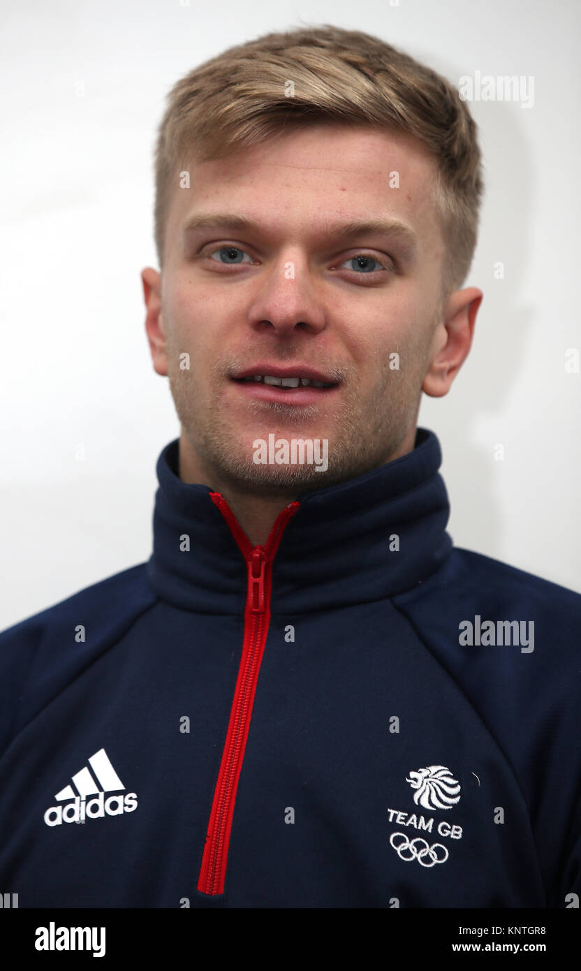 Joshua Cheetham during the Team GB short-track speed skating ...
