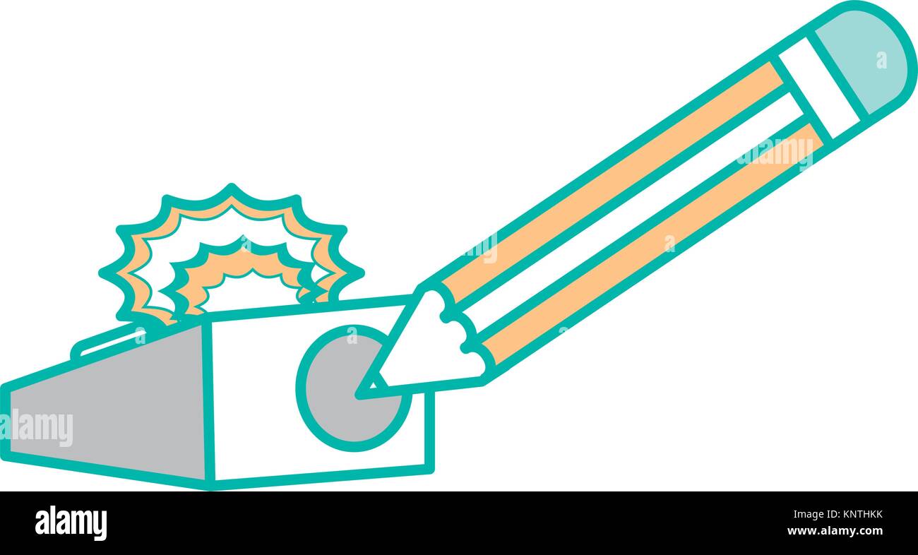 Isolated pencil and sharpener design Stock Vector Image & Art - Alamy