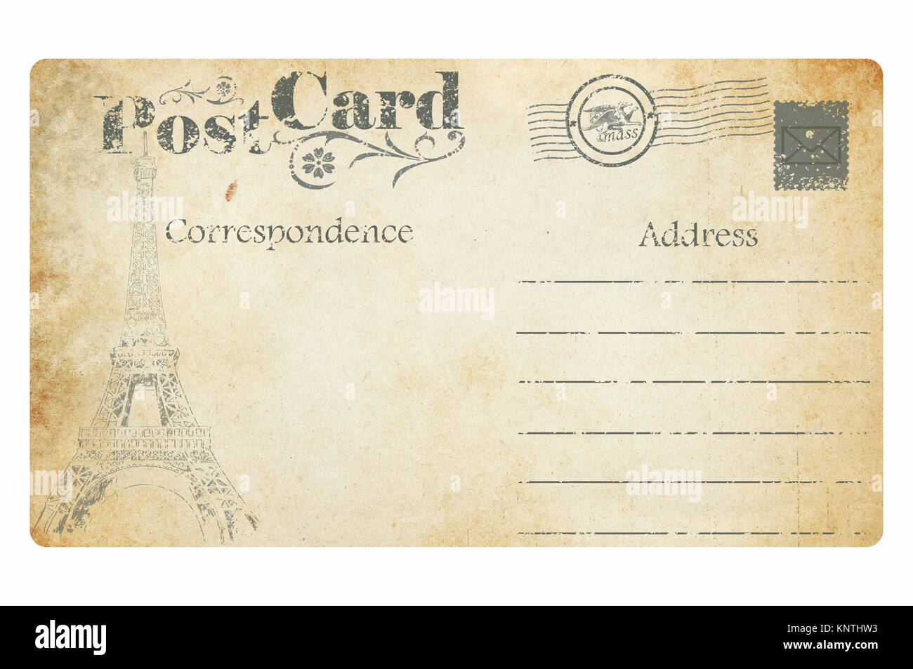 Original post card background. Aging post card for the design Stock ...