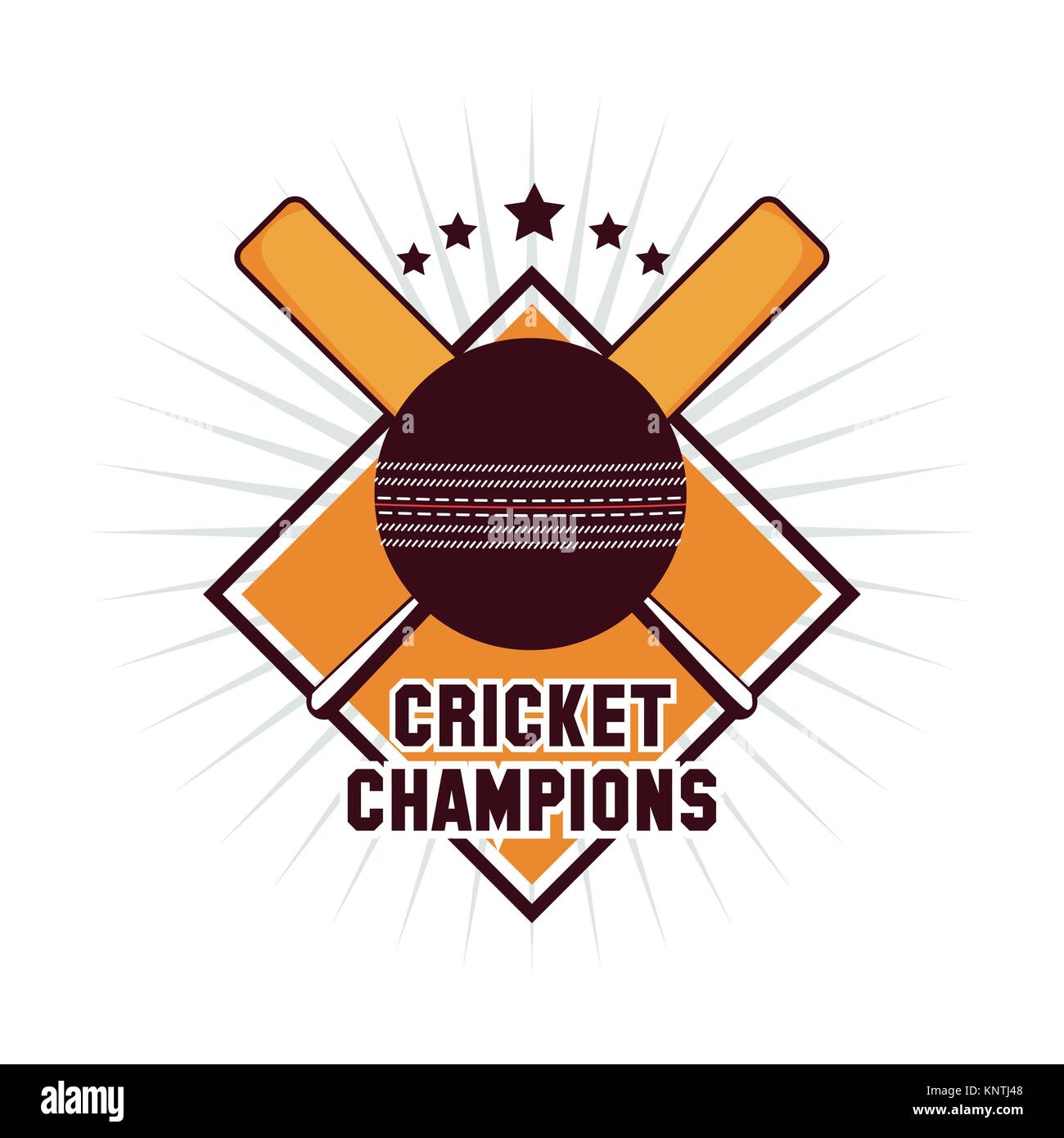 Cricket champions emblem Stock Vector Image & Art - Alamy