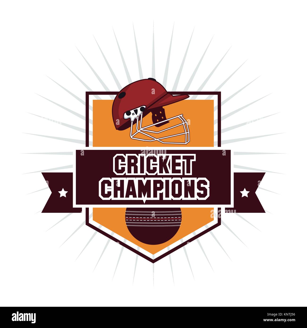 Cricket champions emblem Stock Vector Image & Art - Alamy