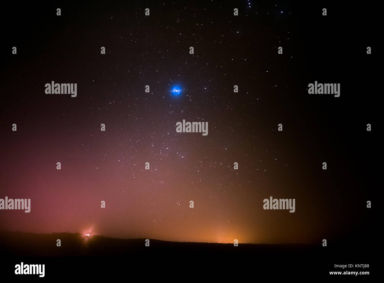 Blue pink night sky stars hi-res stock photography and images - Alamy