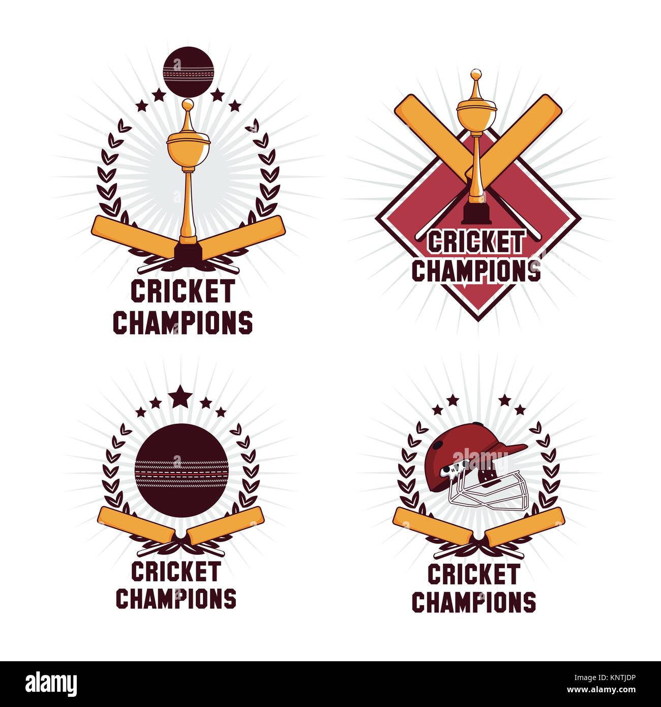 Cricket champions emblem Stock Vector Image & Art - Alamy