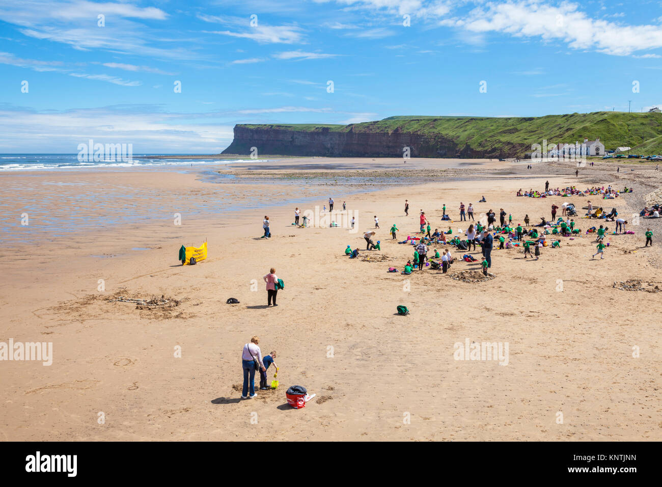 England saltburn by the sea England sandy beach saltburn people on the ...