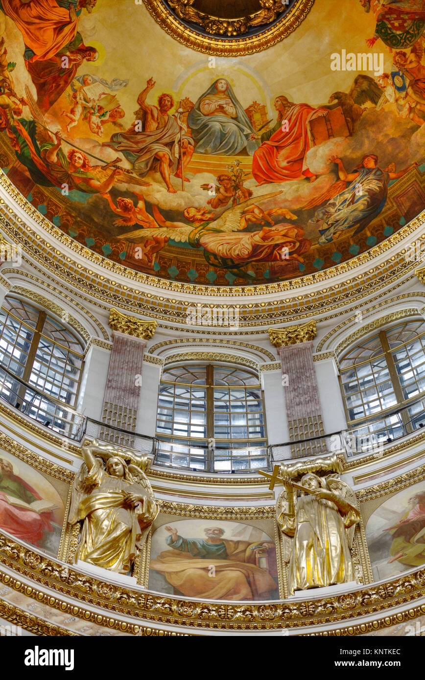 Interior Belfry with Frescos, St Isaac's Cathedral, UNESCO World ...