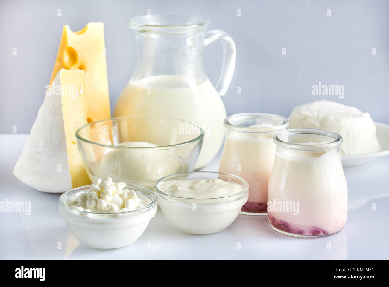 Assortment of dairy products Stock Photo - Alamy