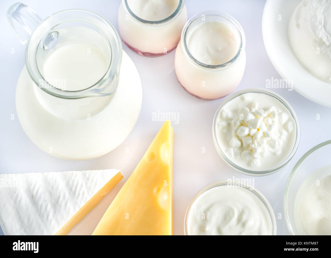 Assortment of dairy products Stock Photo - Alamy