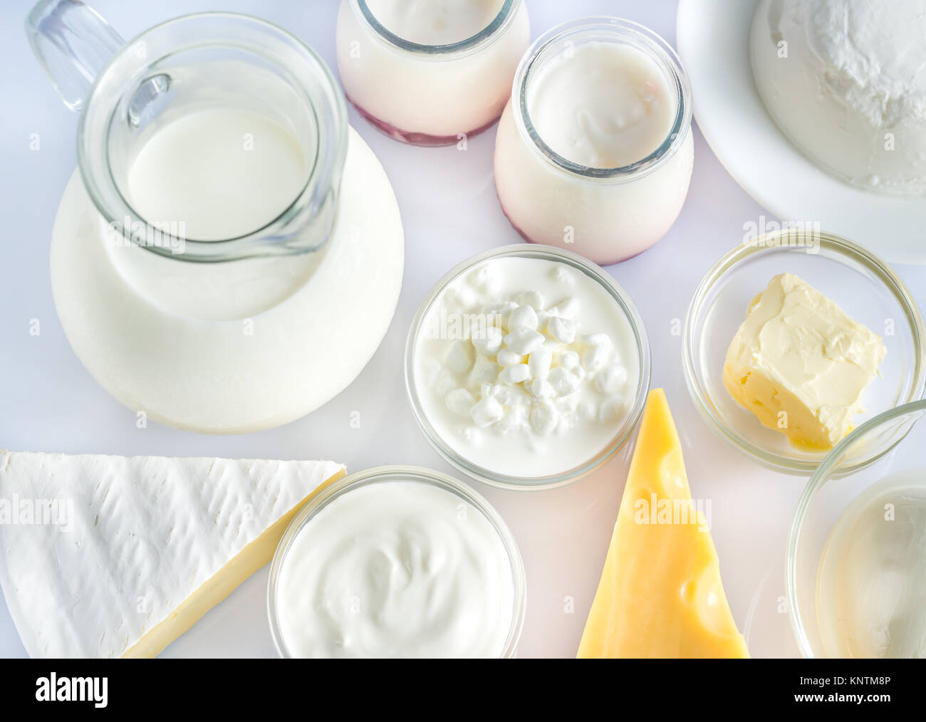 Assortment of dairy products Stock Photo - Alamy