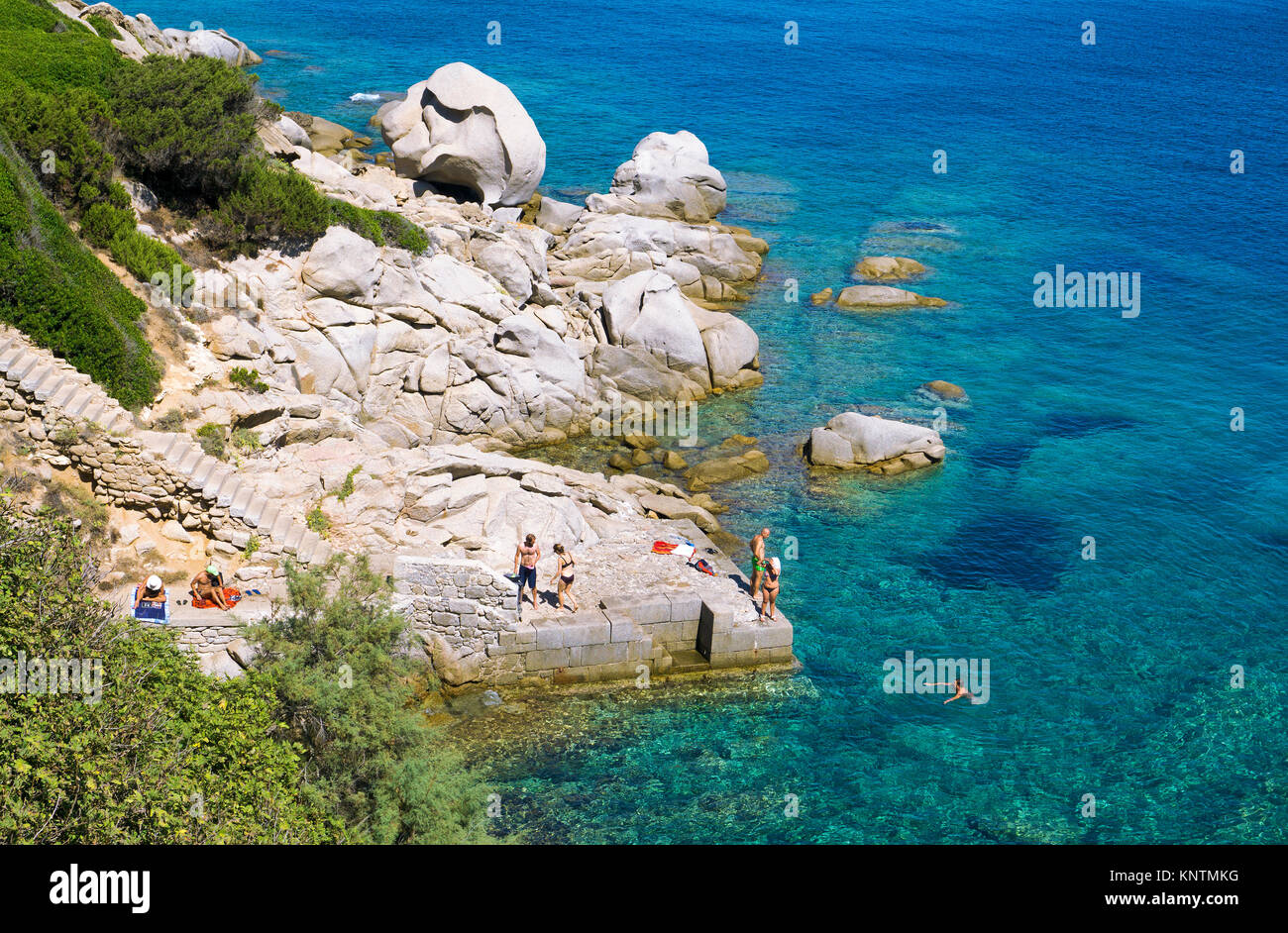 Rocky coast at capo testa hi-res stock photography and images - Alamy