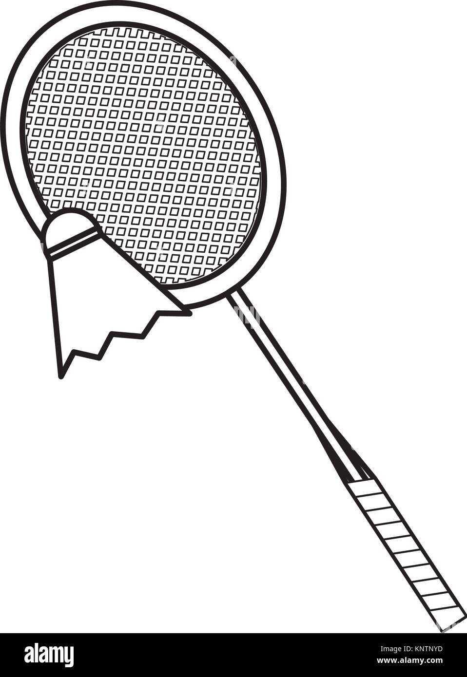 Badminton Racket Black and White Stock Photos & Images - Alamy