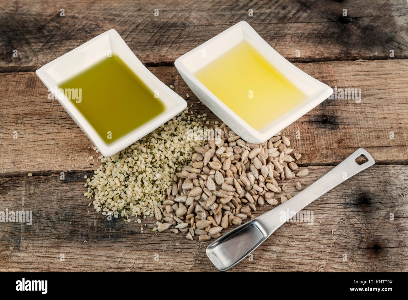 Hemp and Sunflower Seed oil Blends Stock Photo - Alamy