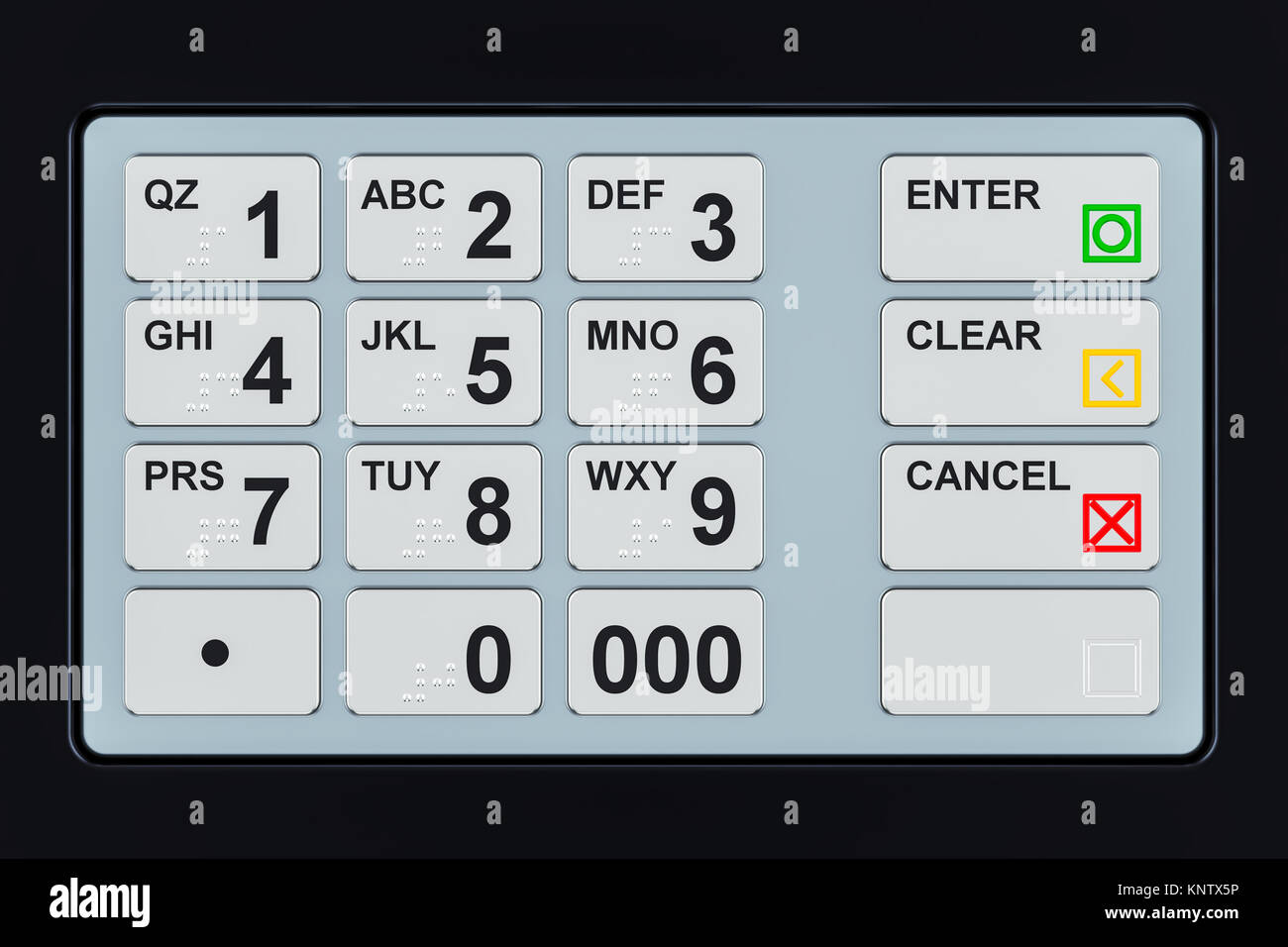 ATM keypad closeup, 3D rendering Stock Photo - Alamy