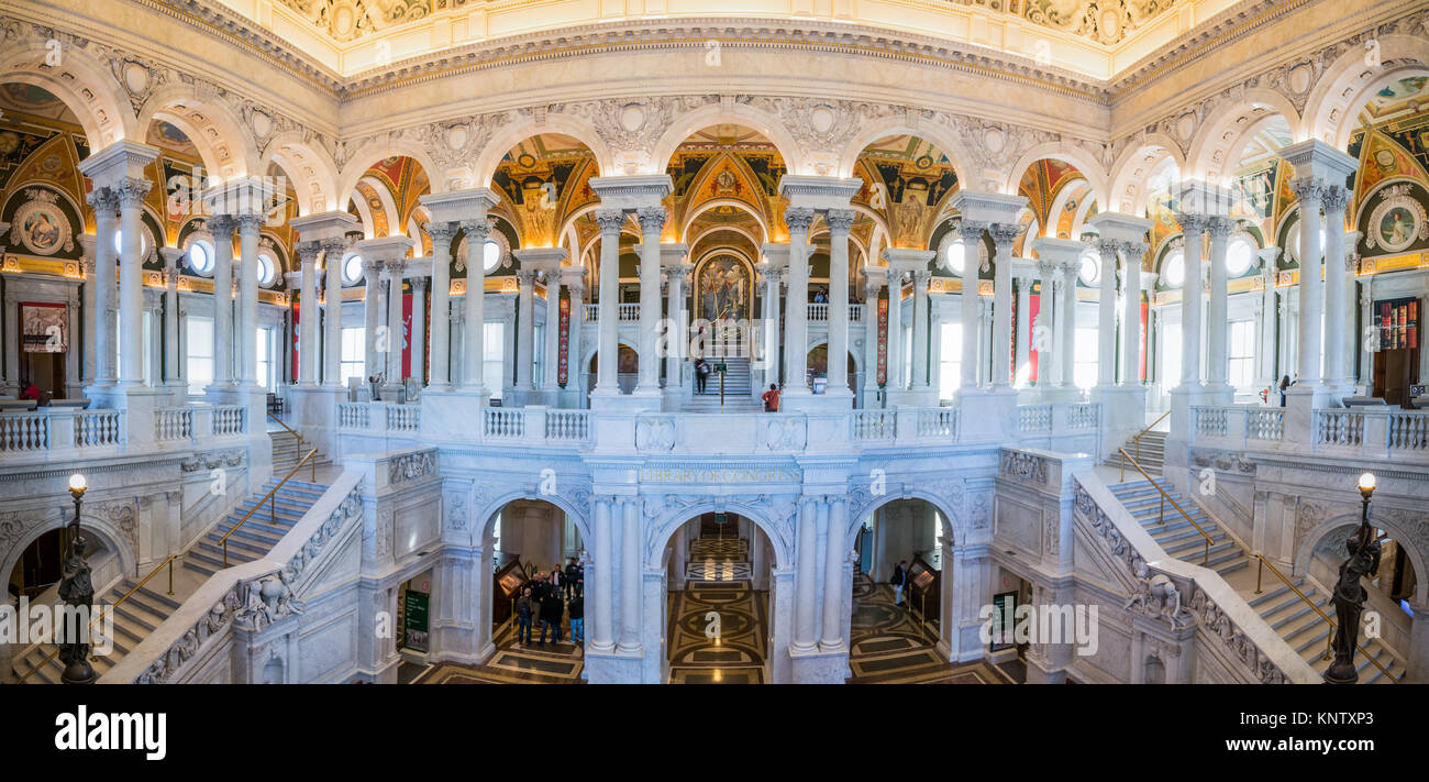 Interior Panorama Library of Congress Washingt D.C. Architecture Stock ...