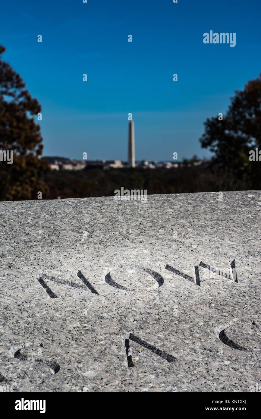 Now Highlighted Text Action Washington Monument View from Arlington ...