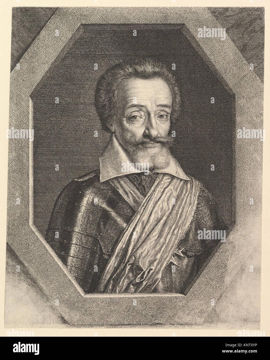Portrait of Henri IV, King of France, showing facial features, attire ...
