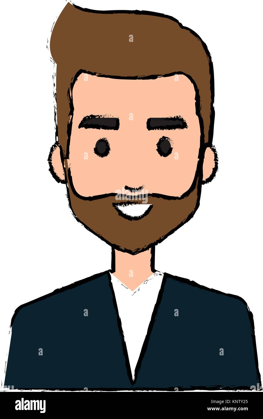 young man model avatar character vector illustration design Stock ...