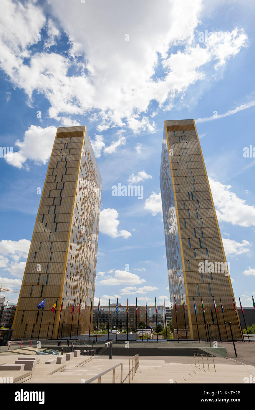 Office tower European Court of Justice, EU Building, Kirchberg Plateau ...
