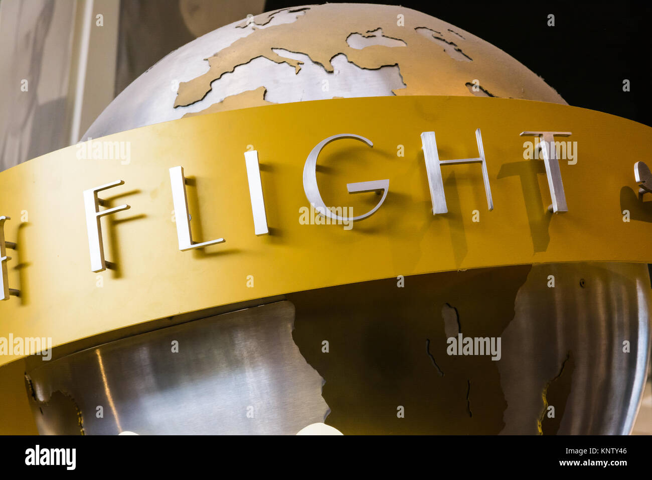 Retro Vintage Flight Text Statue Globe International Industry Stock ...