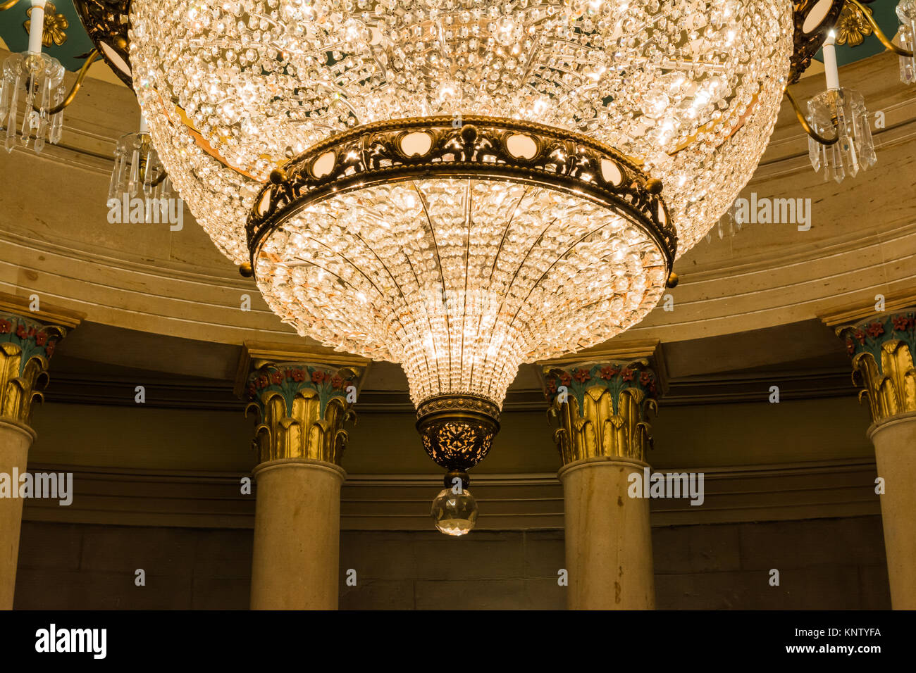 US Capitol Building Underground Crypt Chandelier Architecture Interior ...