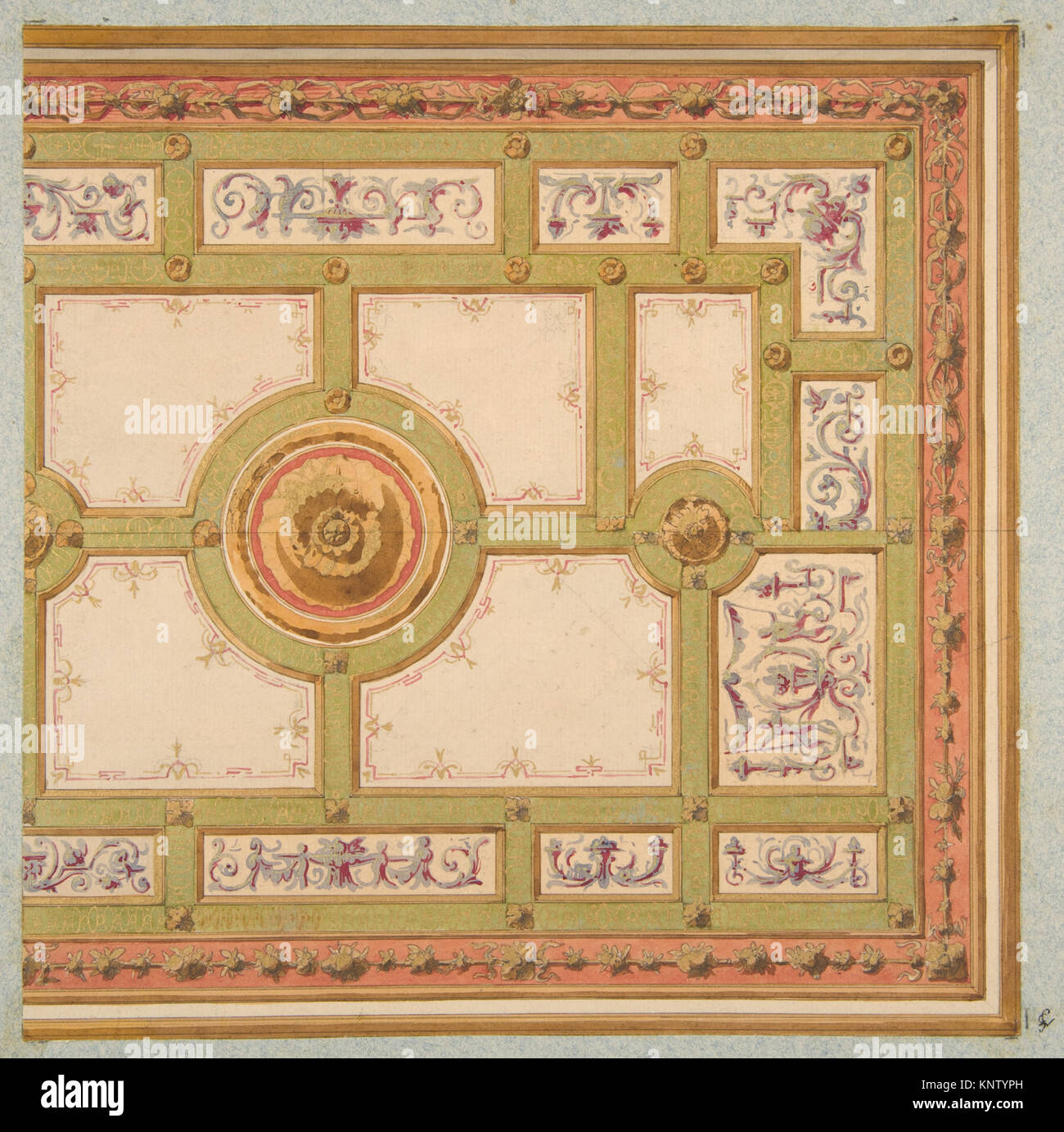 Alternative designs for the painted decoration of a ceiling MET ...