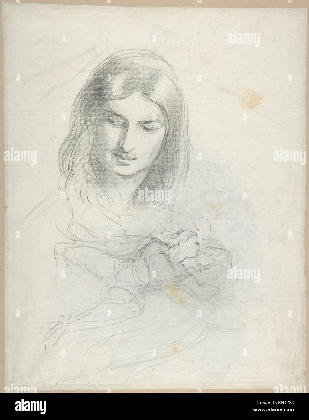 Head of a Man and Figure Studies (recto); Minotaur with a Maiden (verso ...