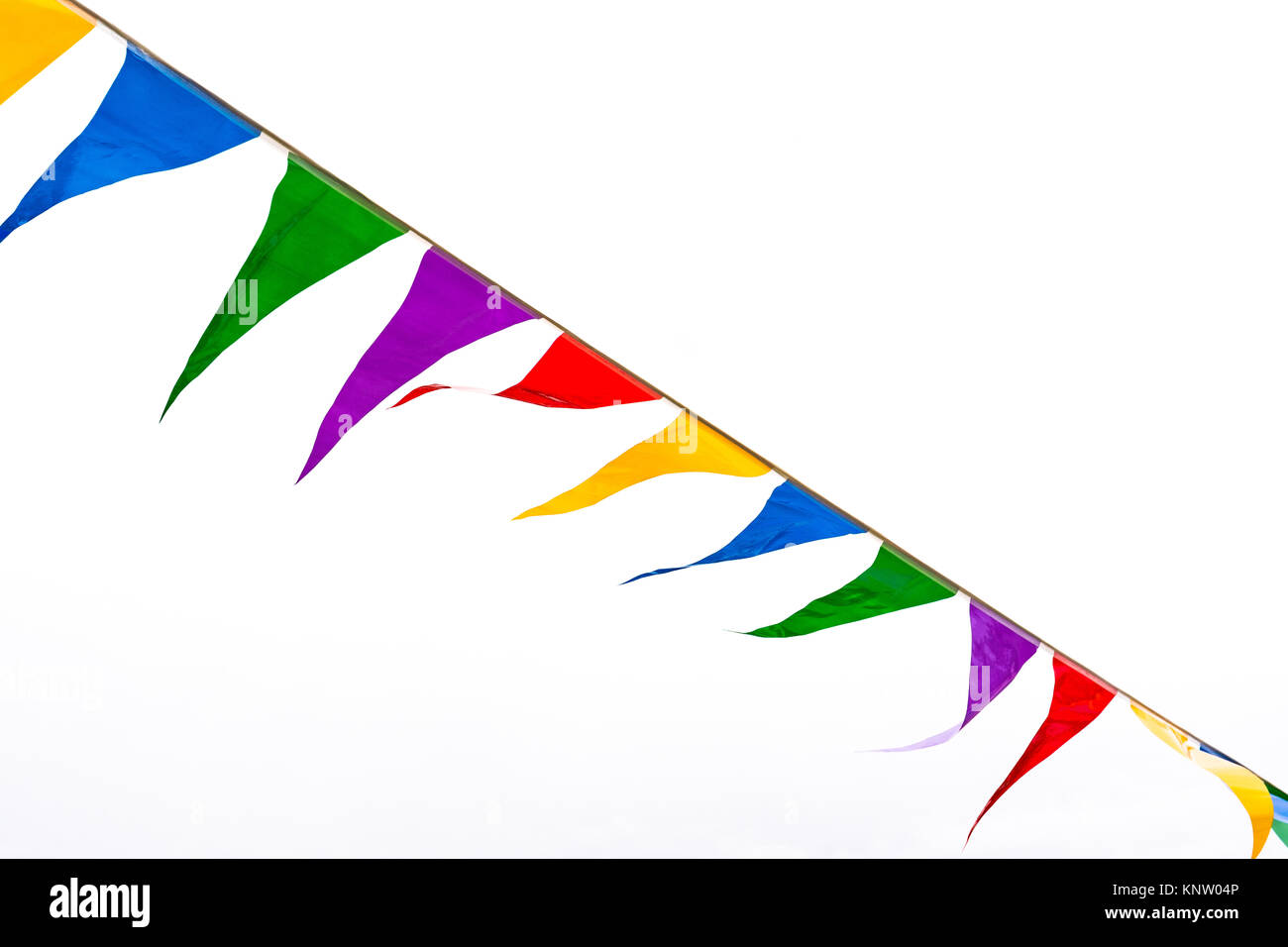 Party Color Flags Isolated White Background Stock Photo - Alamy