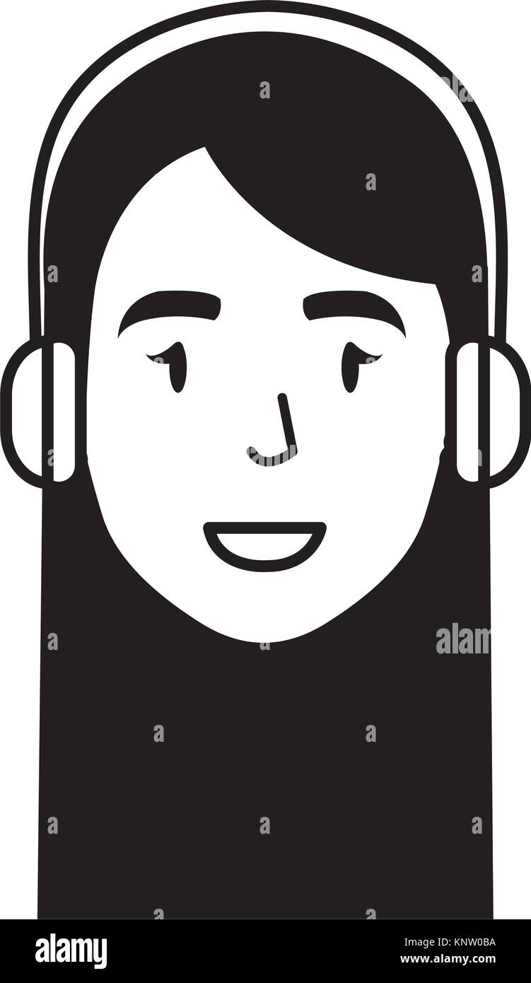 call center agent head avatar character vector illustration design ...