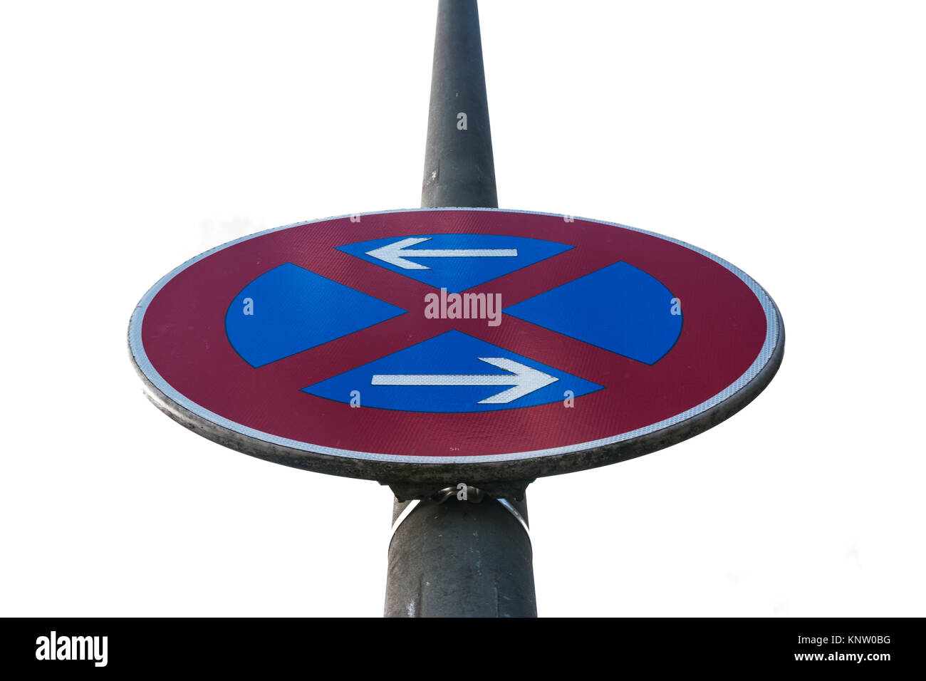 Both Directions Ways Traffic Sign European Isolated White Background ...