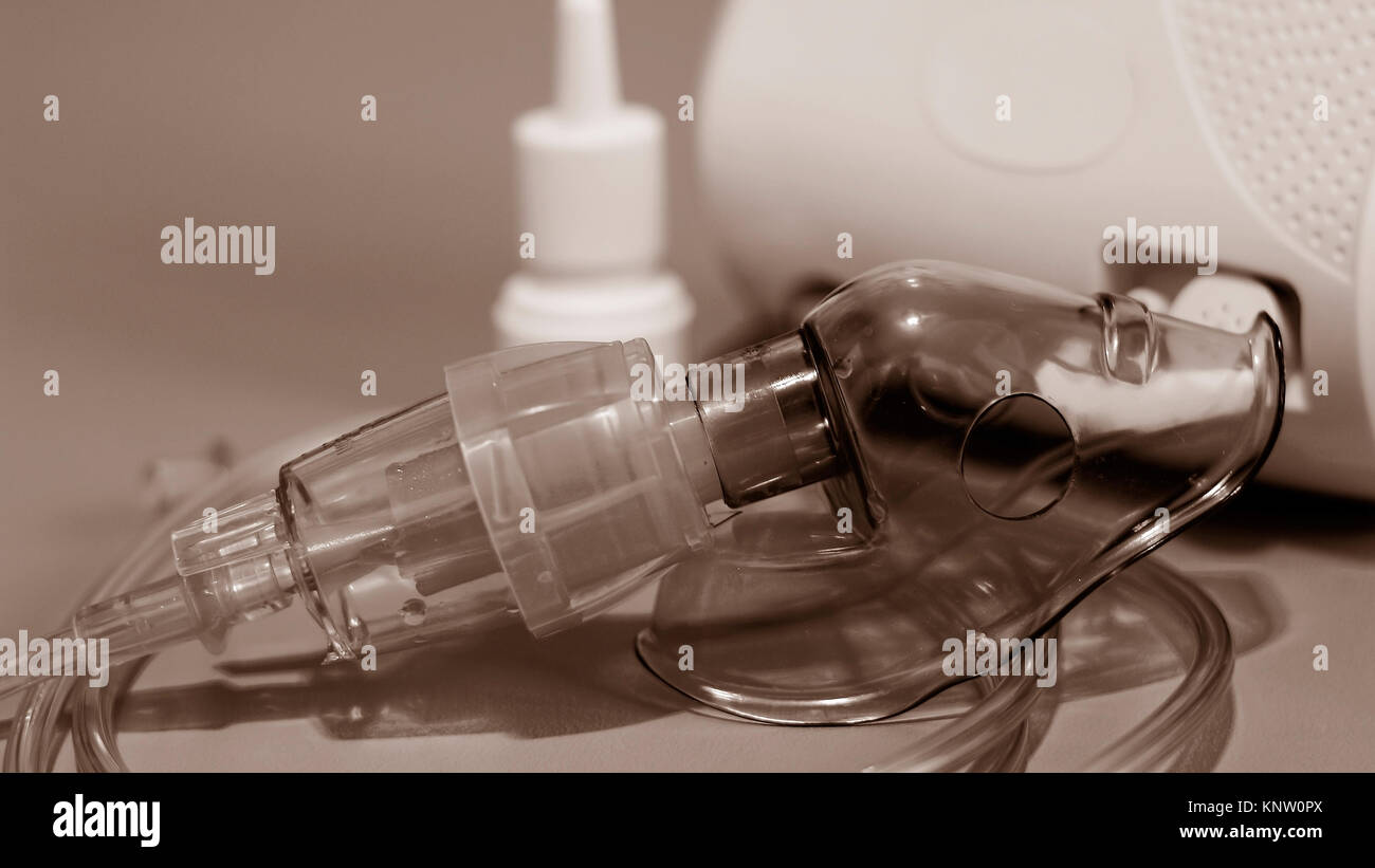 Medical nebulizer for the treatment of bronchitis Stock Photo - Alamy