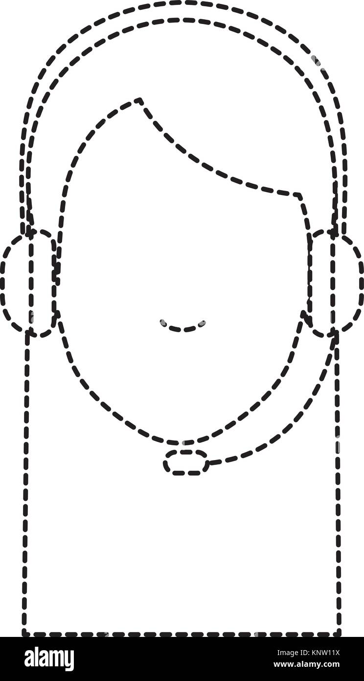 call center agent head avatar character vector illustration design ...