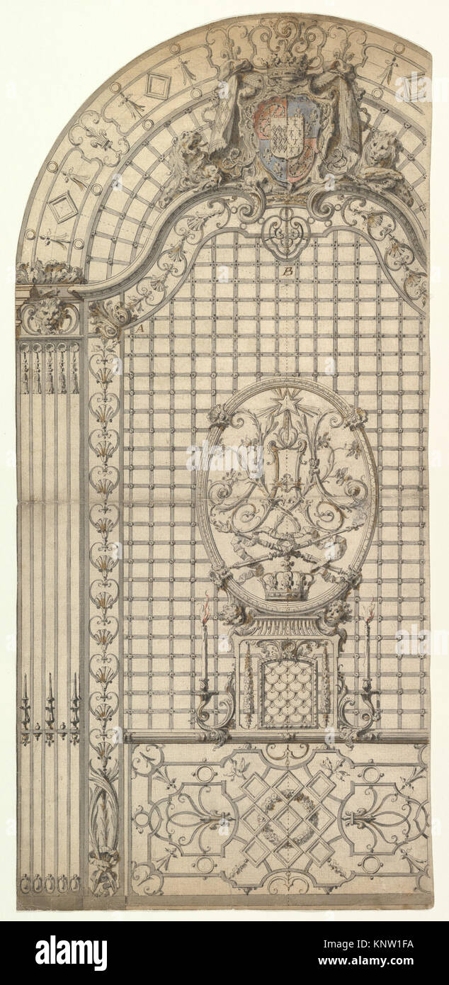 Wrought iron entrance grille hi-res stock photography and images - Alamy