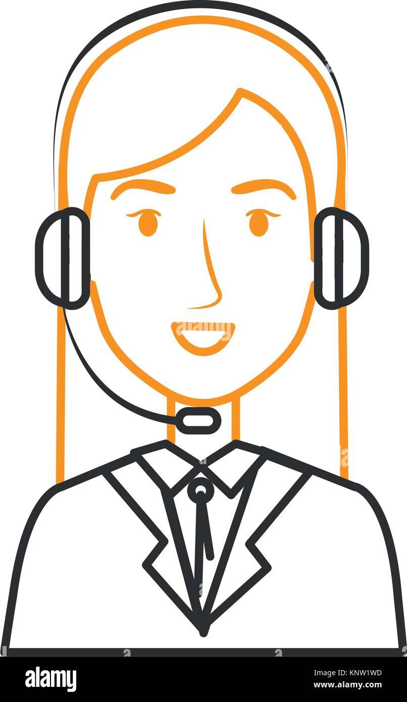 call center agent avatar character vector illustration design Stock ...