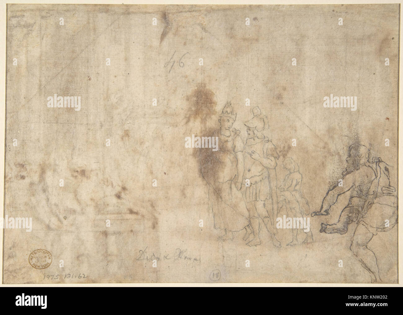 This 16th-century Italian drawing features a scene from Virgil's Aeneid ...