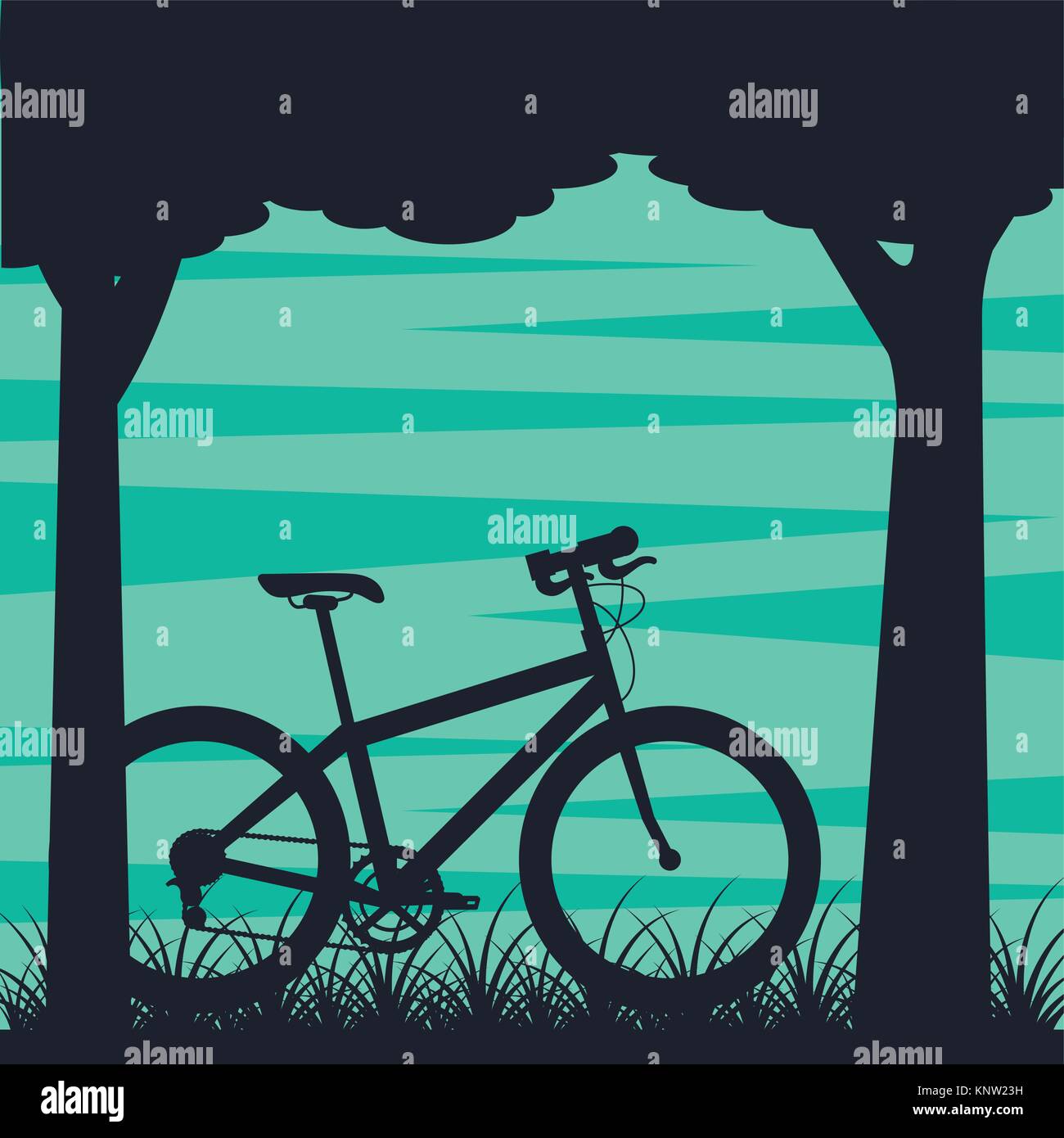 Green old cycle Stock Vector Images - Alamy