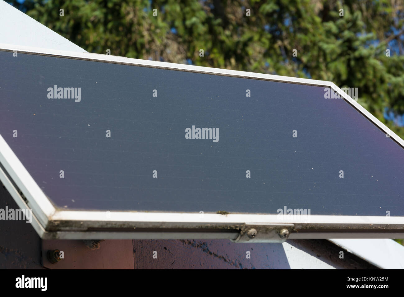 Architecture Small Installed Solar Panel Daytime Sunny Fixture Stock ...