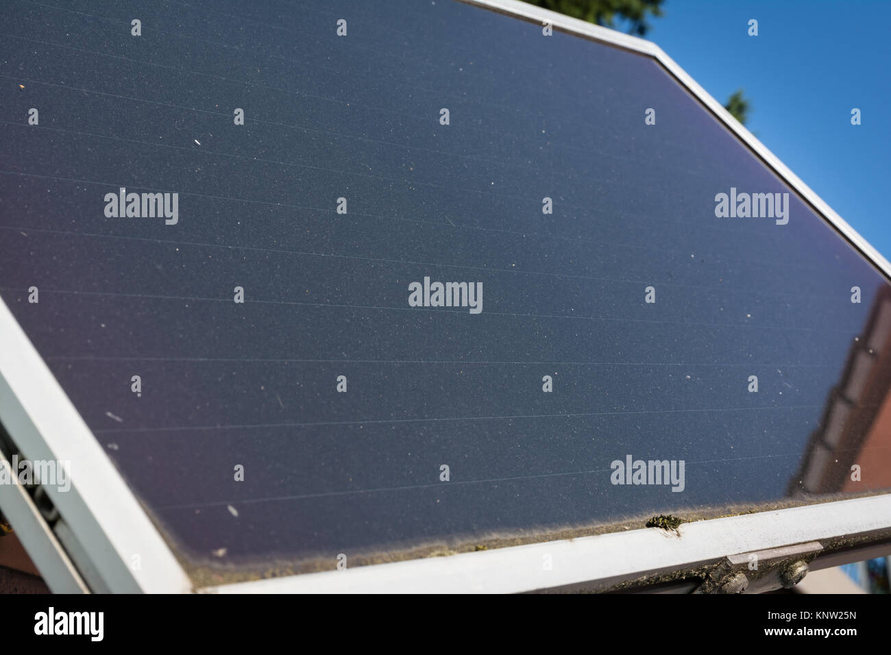 Architecture Small Installed Solar Panel Daytime Sunny Fixture Stock ...