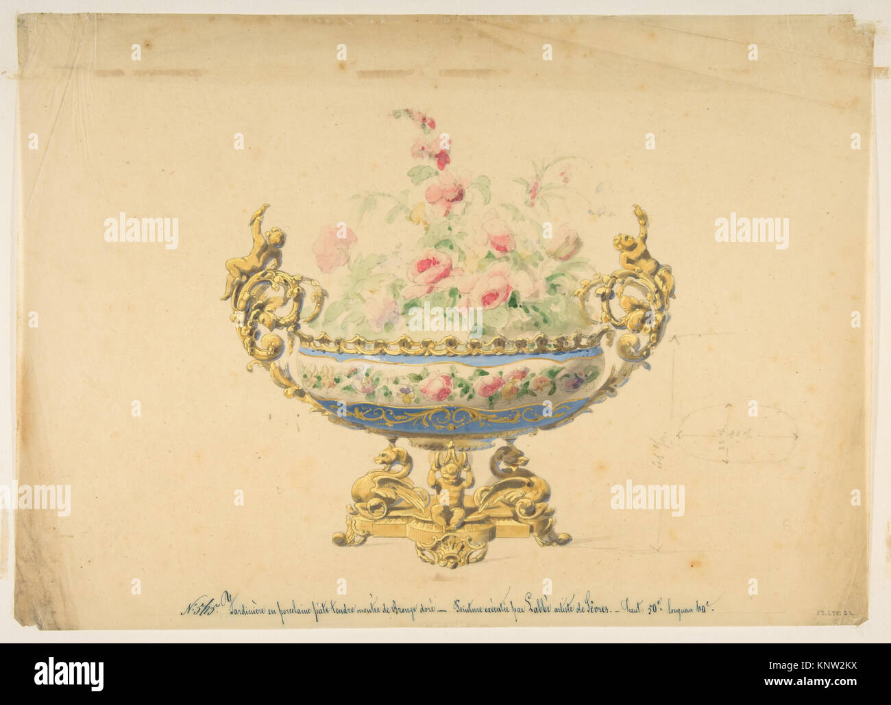 19th-century French design for a jardinière by Louis-Charles Labbé ...