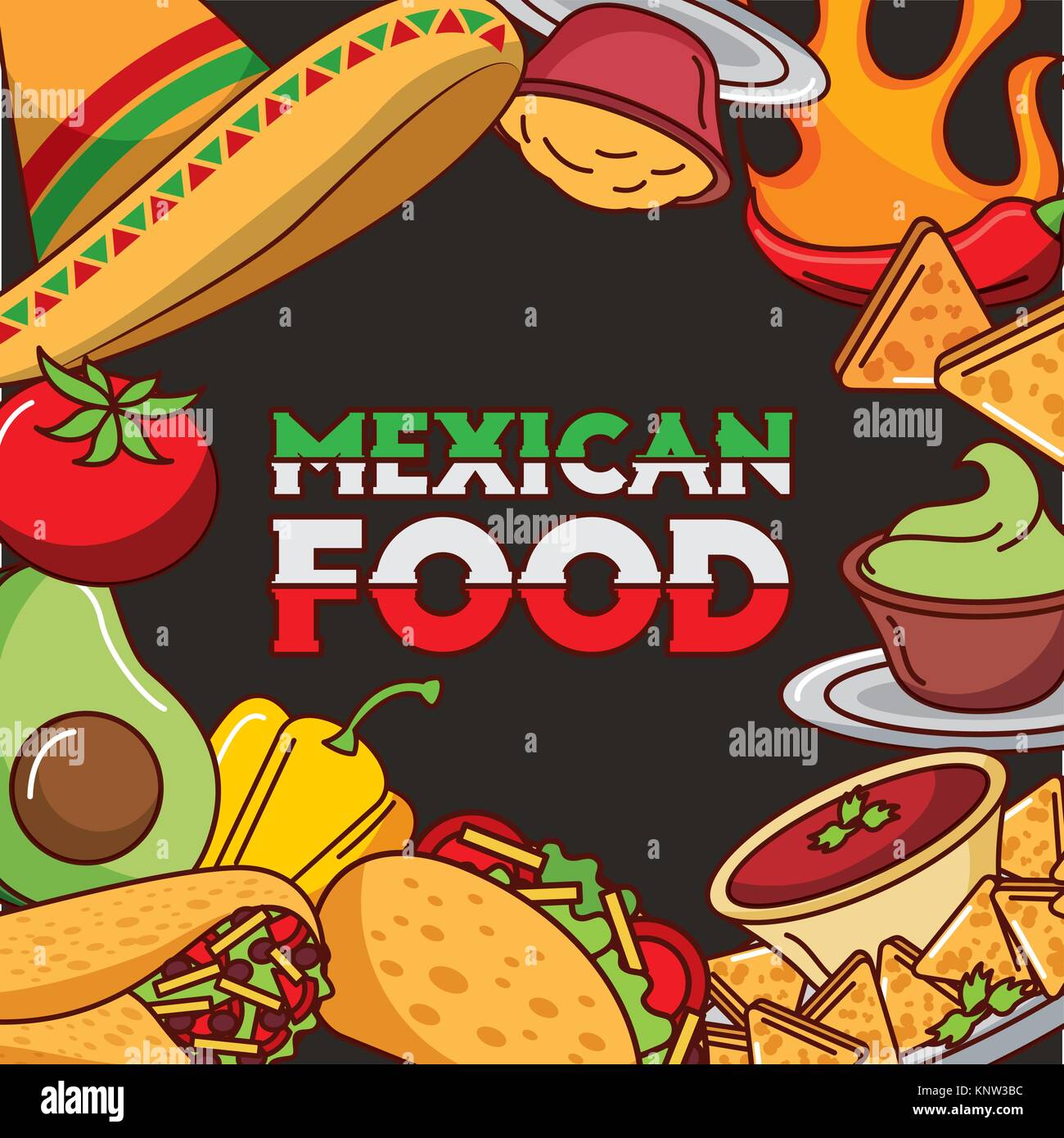Mexican restaurant menu card template Stock Vector Images - Alamy