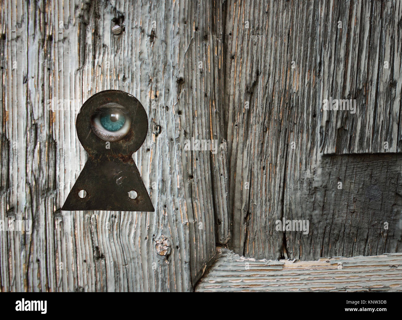Eye looking through lock hi-res stock photography and images - Alamy