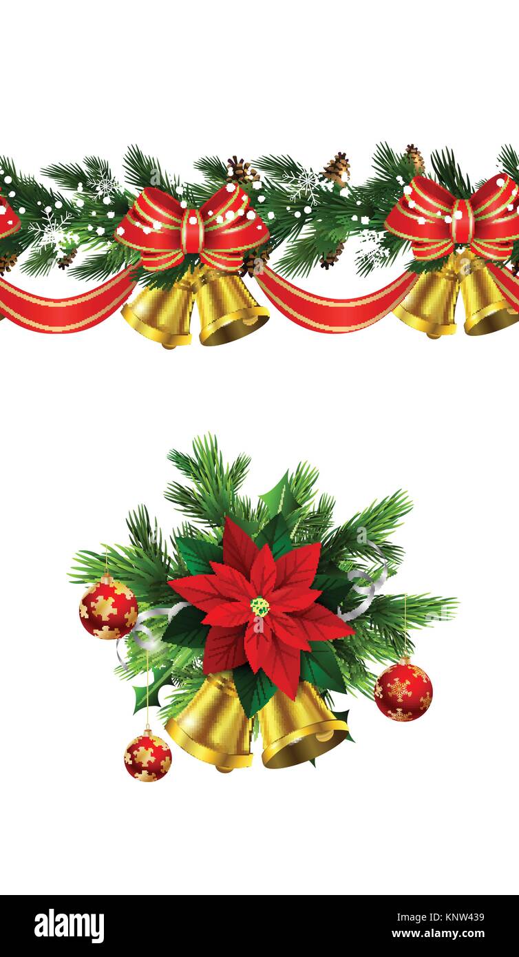 Vector Christmas Border Stock Vector Image & Art - Alamy