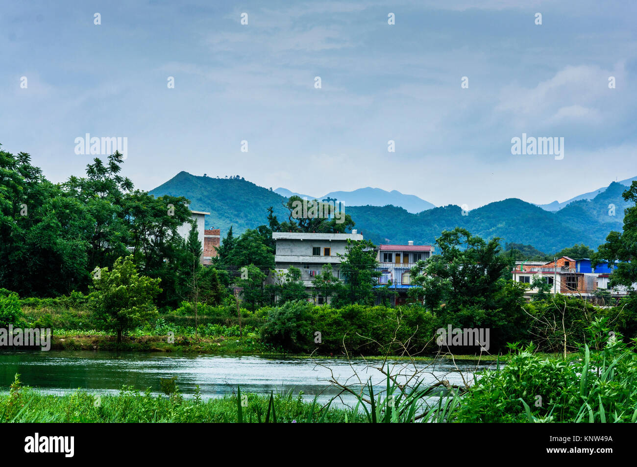 Beautiful rural scenery in summer Stock Photo - Alamy