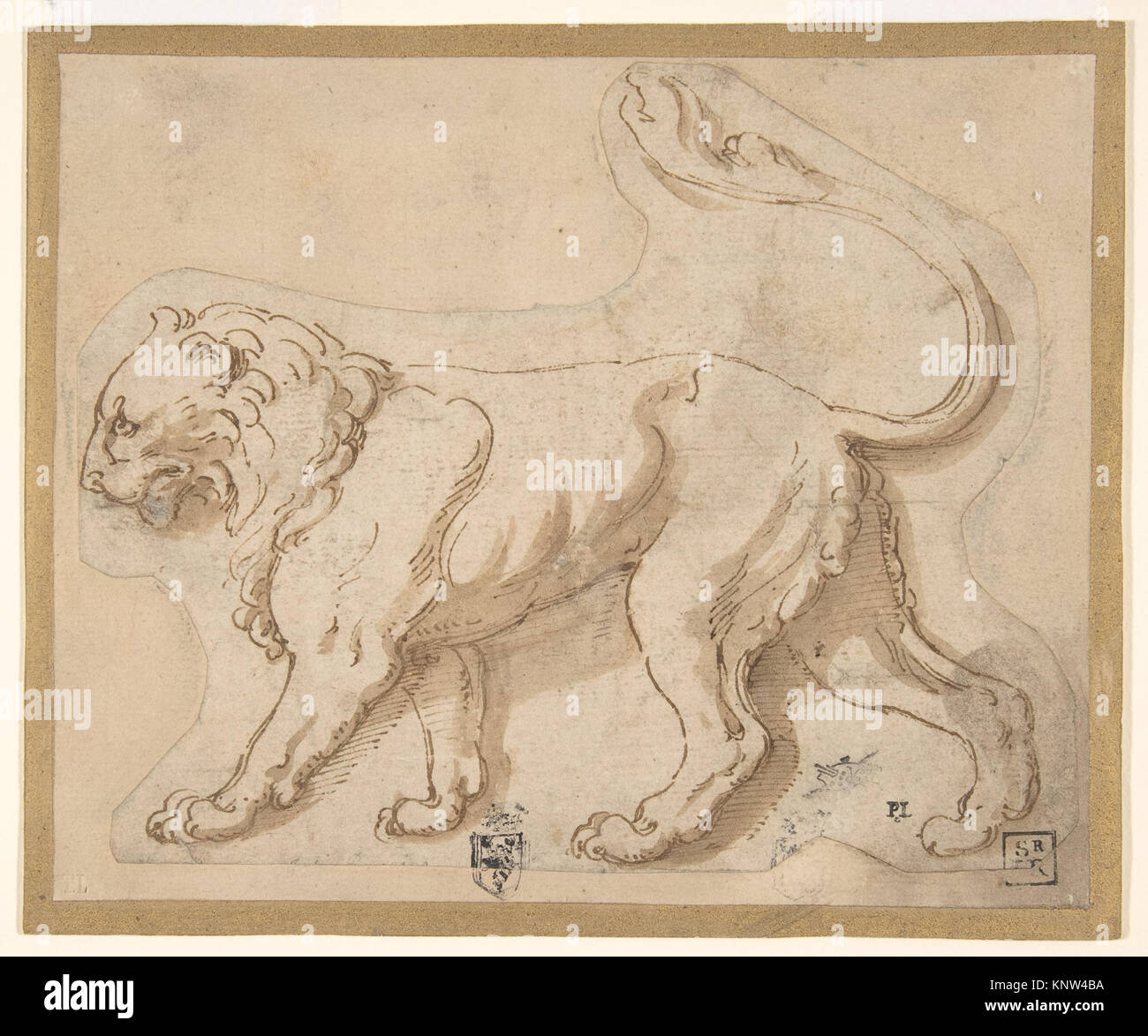 A Lion in Profile Facing to the Left ( Leo ) MET DP810074 A Lion in ...