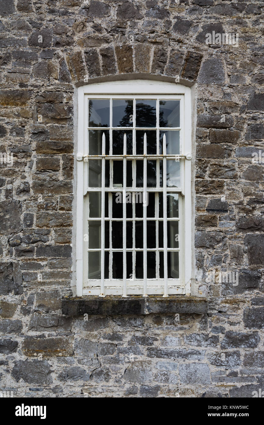 Grey Brown Stone Wall Metal Window Castle Detail Stock Photo - Alamy