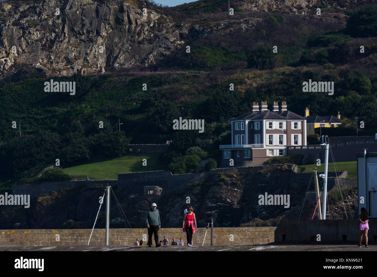 Howth Harbor Hill House Residential Home on Water Ireland Stock Photo ...