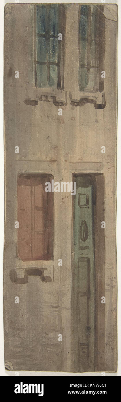 Design sketch for a Paris Opera stage set, showing layout, props, and ...