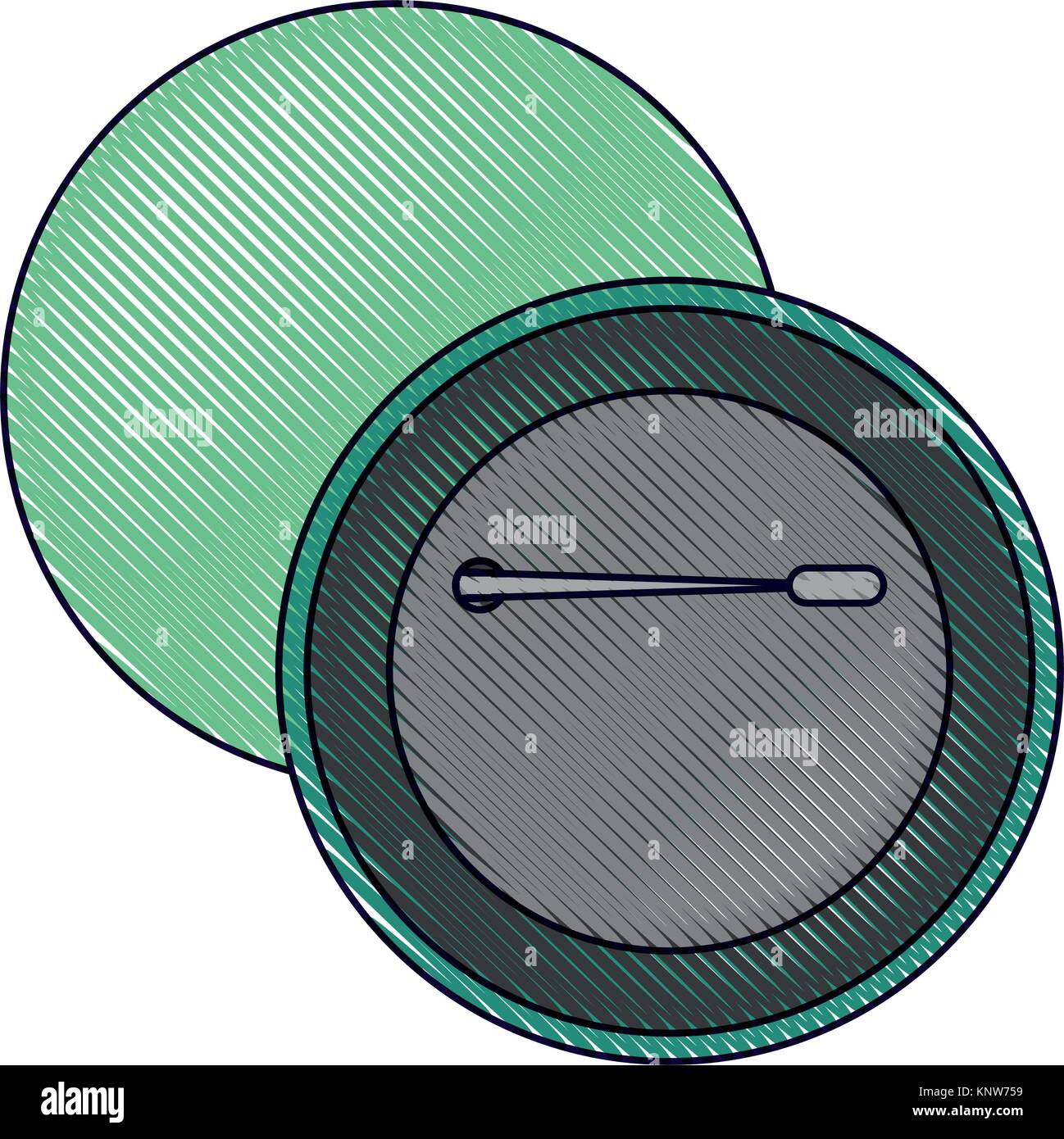 round pin badge template front and back design empty for corporate ...