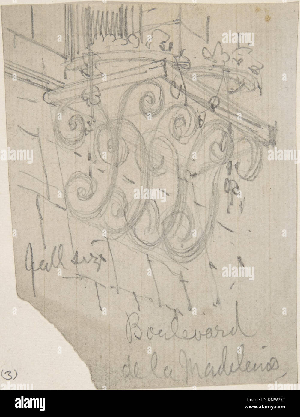 Curved metal brackets are shown supporting an exterior shelf outside a ...