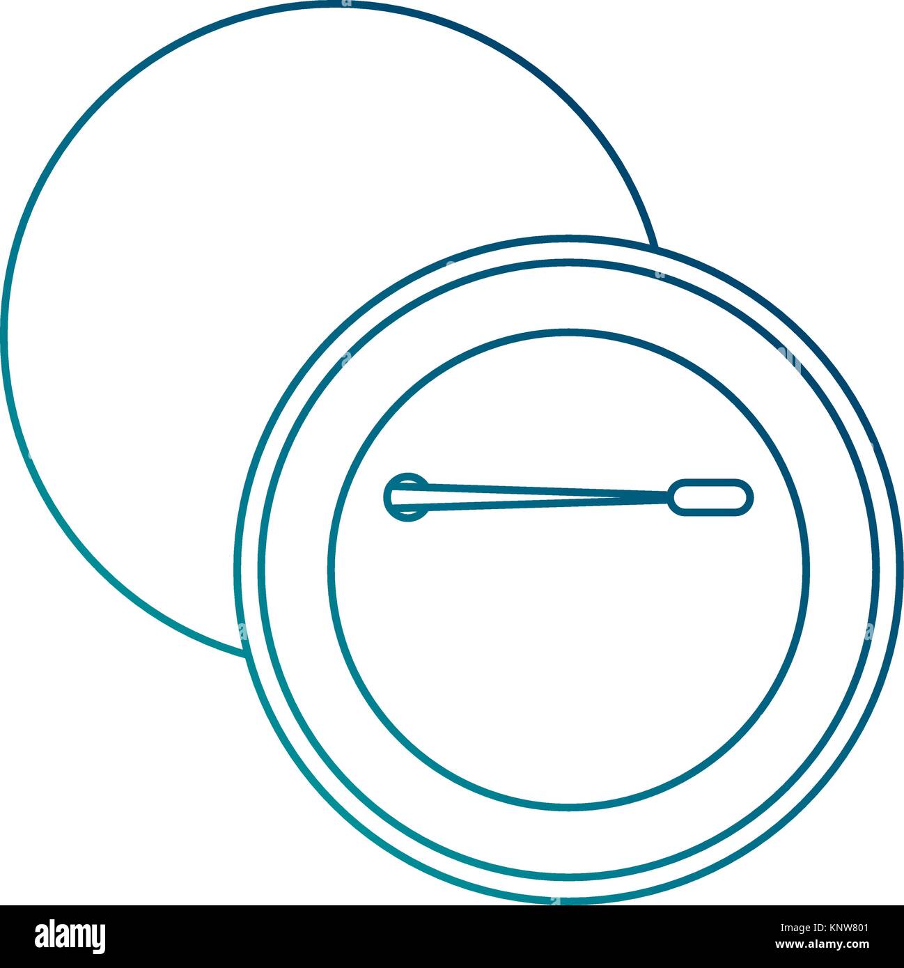 round pin badge template front and back design empty for corporate ...