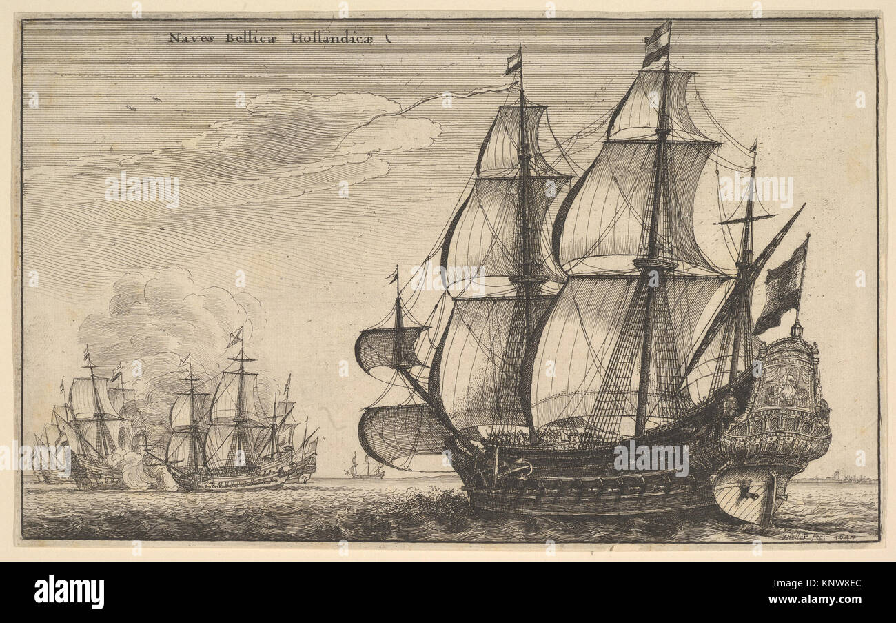 This illustration depicts Dutch warships, highlighting naval design ...