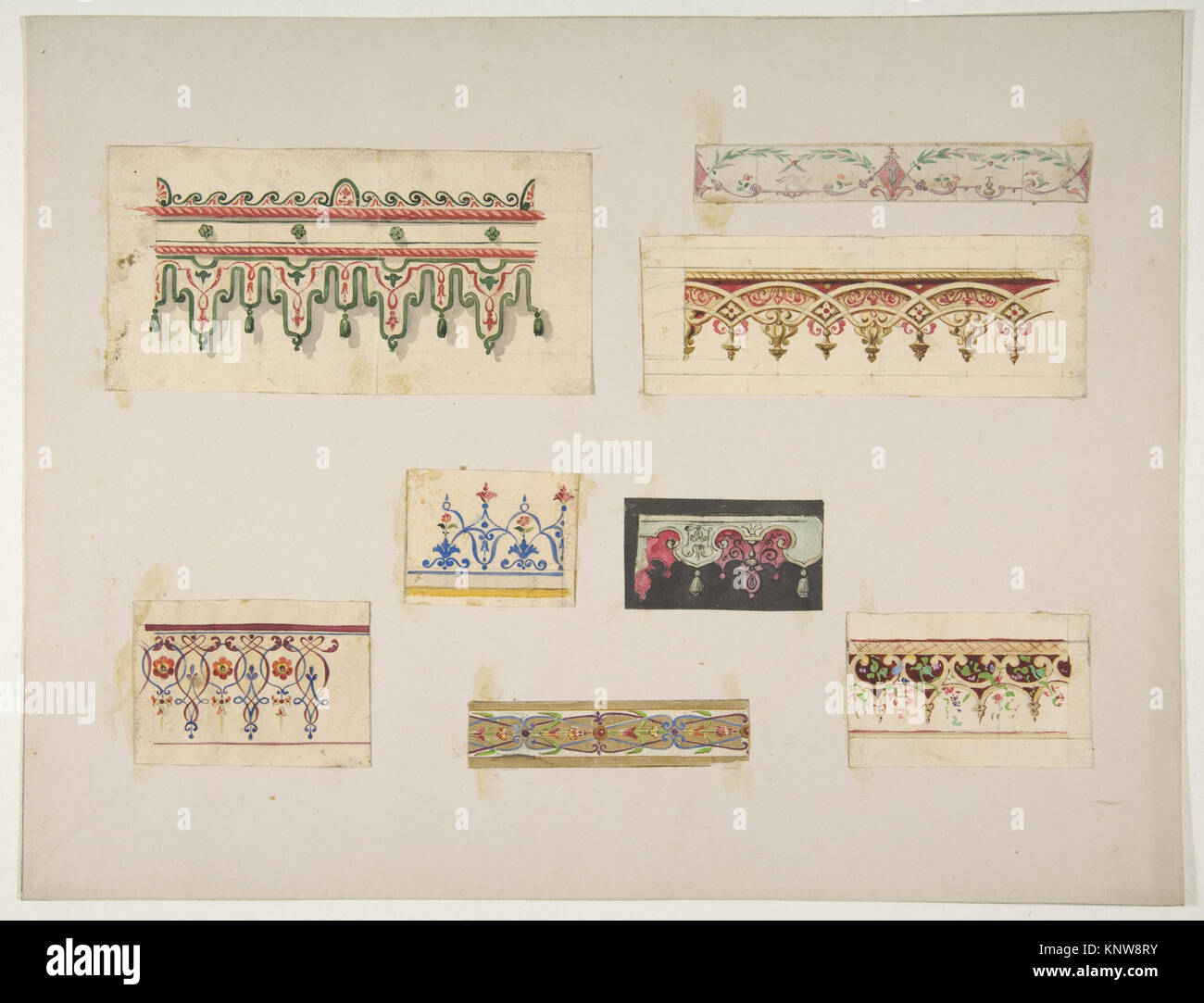Eight designs for decorative borders MET DP811384 385005 Stock Photo ...